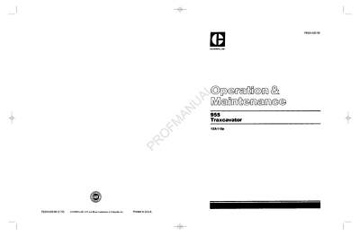 Caterpillar 955 Traxcavator Operators Maintenance Manual | eBay