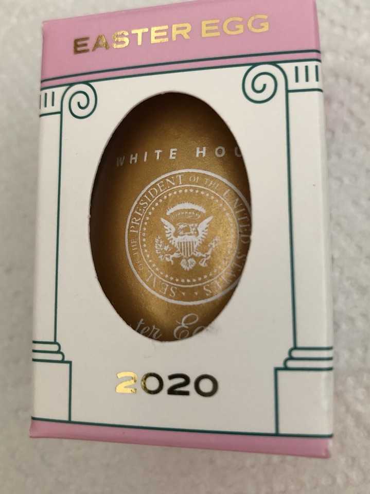 3 TRUMP = 2020 EASTER GOLD EGG + WHITE HOUSE PEN + MAGNET EAGLE ...