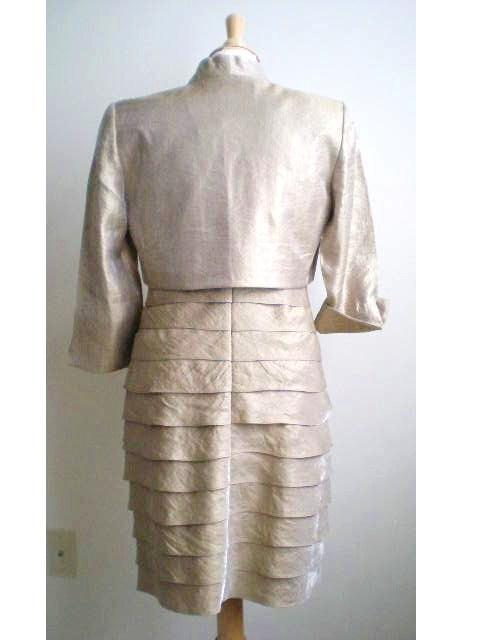 2PC Jessica Howard Gold Ivory Dress Suit Tahari Kasper style Sz6 NWT ...