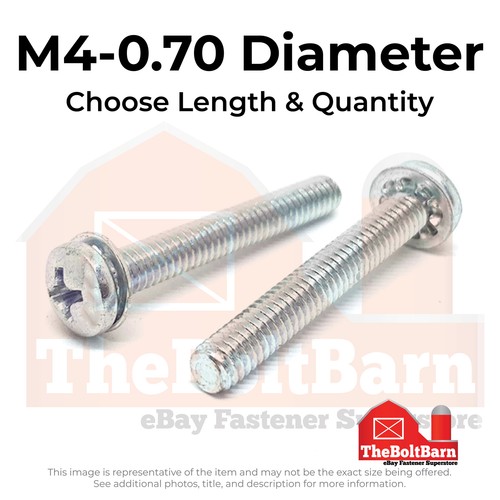 M4-0.70 Internal Tooth Sems Phil Pan Head Machine Screws Zinc (Pick ...