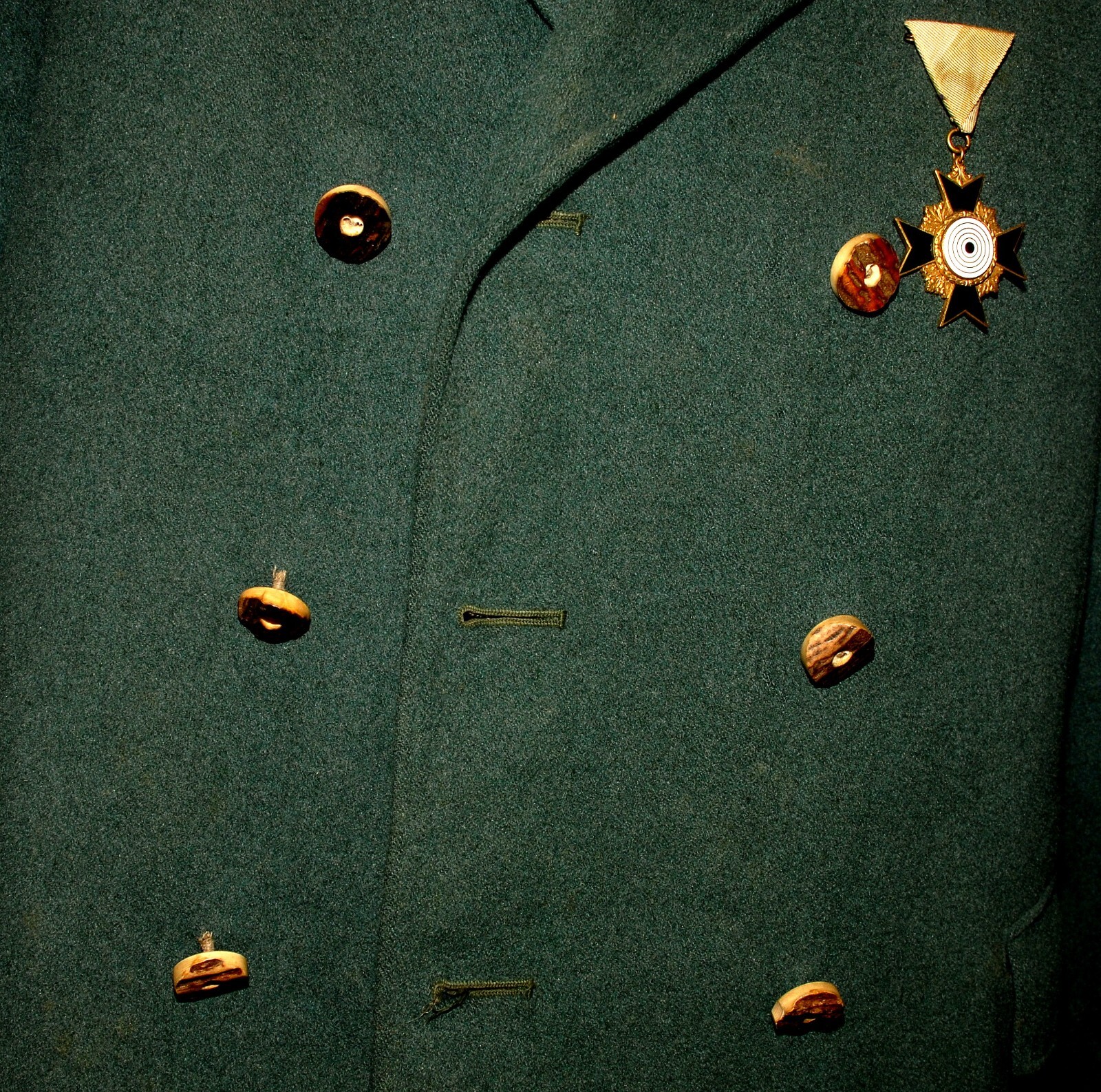 VINTAGE Kaiser Era German FORESTER TUNIC & BIg Hunting Horn & JAEGER ...