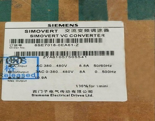 6SE7018-0EA61-Z 1PC NEW SEALED Siemens SIMOVERT VC CONVERTER 6SE7018-0EA61-Z | eBay