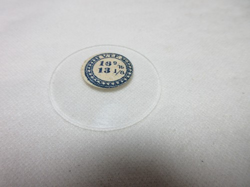 THICK GLASS POCKET WATCH CRYSTAL NEW OLD STOCK SIZE 16 9/16 VTF ...
