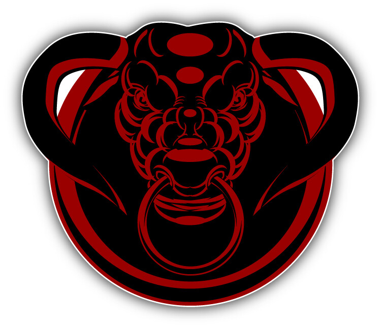 Bull Mascot Car Bumper Sticker Decal | eBay