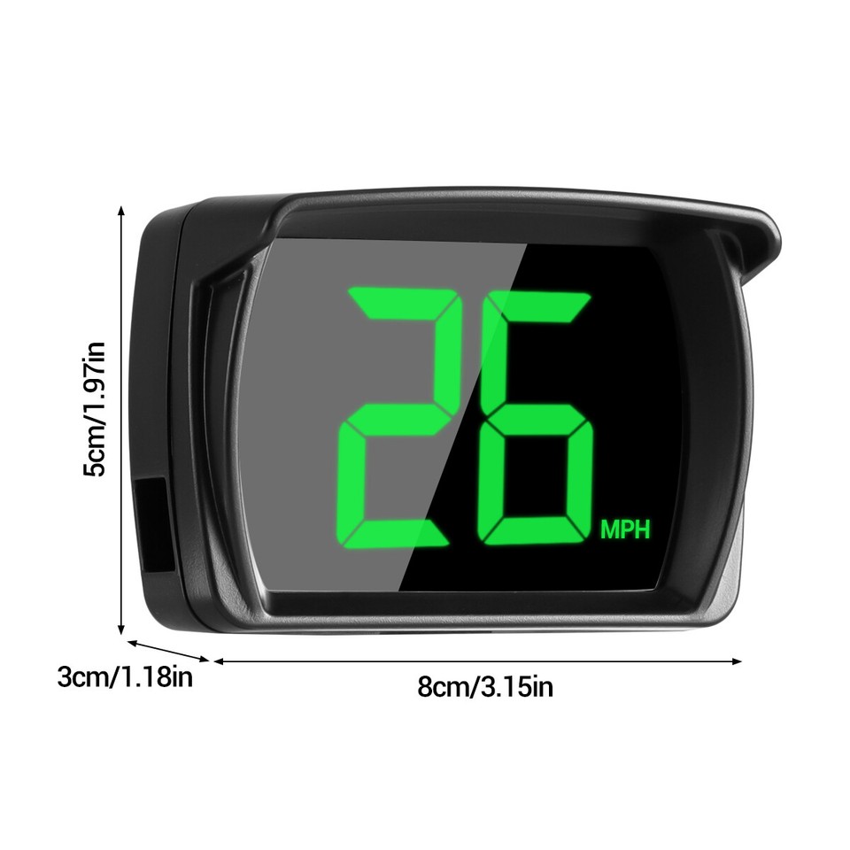 Big Font MPH Car Digital GPS HUD Speedo Speed Head Up Display ...