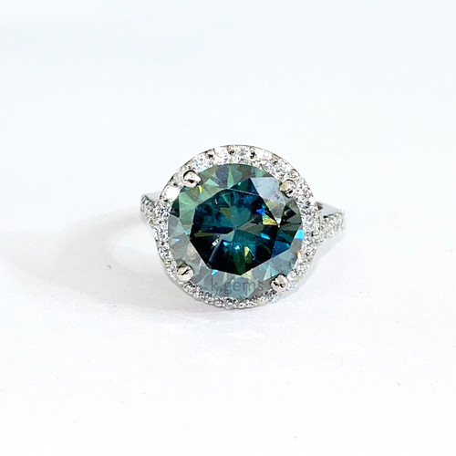 5 Ct Blue Treated Diamond Ring Great Shine & Luster VVS1 Certified ...