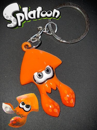 Tomy Splatoon Original Orange Squid Keychain | eBay