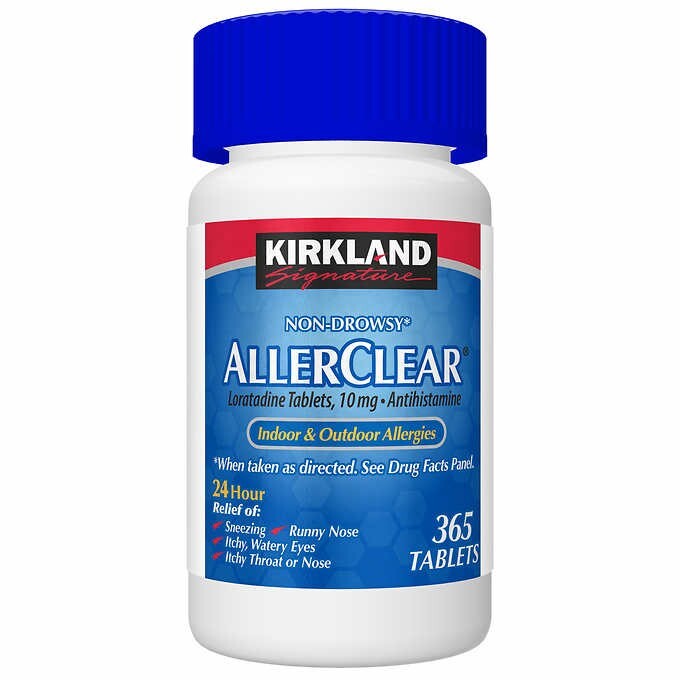 Kirkland Signature Non-Drowsy AllerClear Antihistamine 10mg., 365 ...