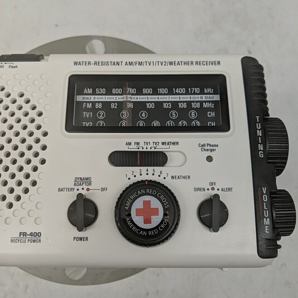 American Red Cross ETON FR400 AM FM TV1 TV2 Weather Emergency Radio | eBay