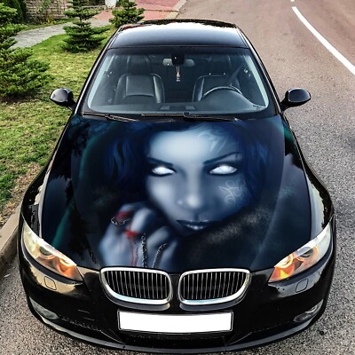 Vampire Girl Car Hood Wrap Decal Vinyl Sticker Full Color Graphic Fit ...