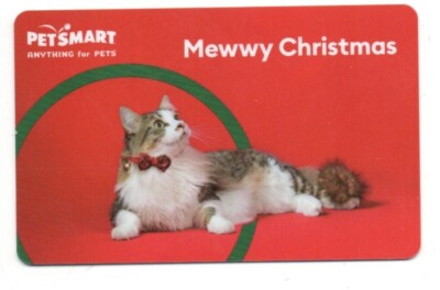 Petsmart Mewwy Christmas Cat Bow Gift Card No $ Value Collectible 2022 ...