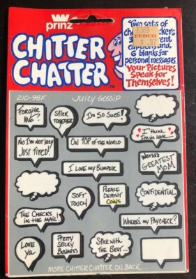 AmCam Chitter Chatter Caption Stickers (Juicy Gossip) 32 Printed & 6 ...
