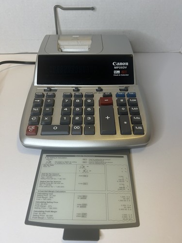 Canon MP25DV Calculator 12 Digits Printing Adding Machine Tested ...