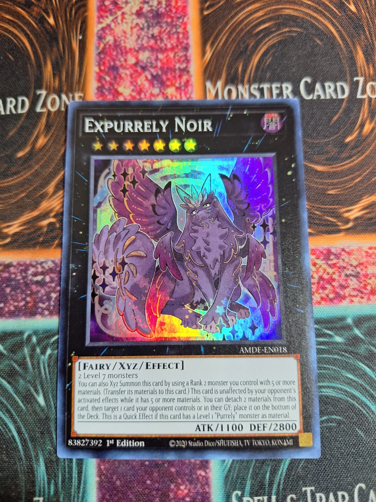 Yu-Gi-Oh! Expurrely Noir AMDE-EN018 Super Rare 1st Edition NM | eBay