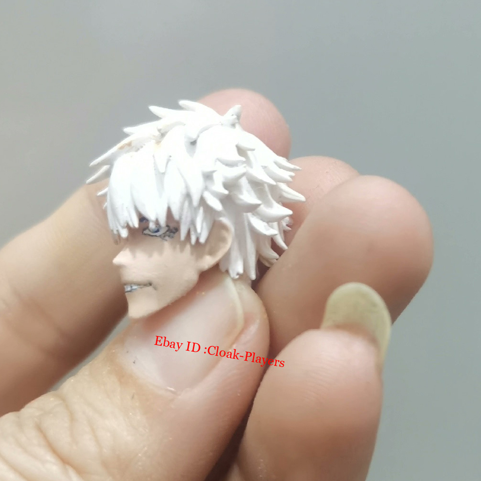Painted 1/12 Satoru Gojo Man Head Sculpt Soldier Head For 6" Figure ...