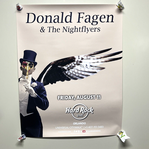 Donald Fagan & The Nightflyers Poster Hard Rock Live Orlando 2017 22 X ...