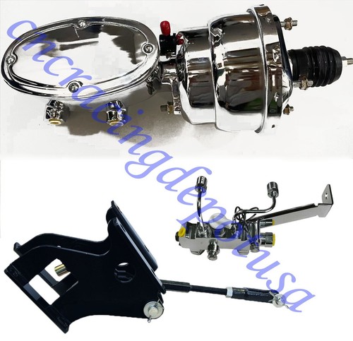 1967-72 Chevy Truck 8" Dual Chrome Brake Booster Oval Master Disc/Disc ...