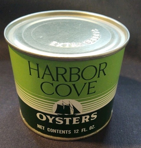 Harbor Cove Oysters 12 oz Tin Can Sherwood MD Chesapeake Shellfish Co ...