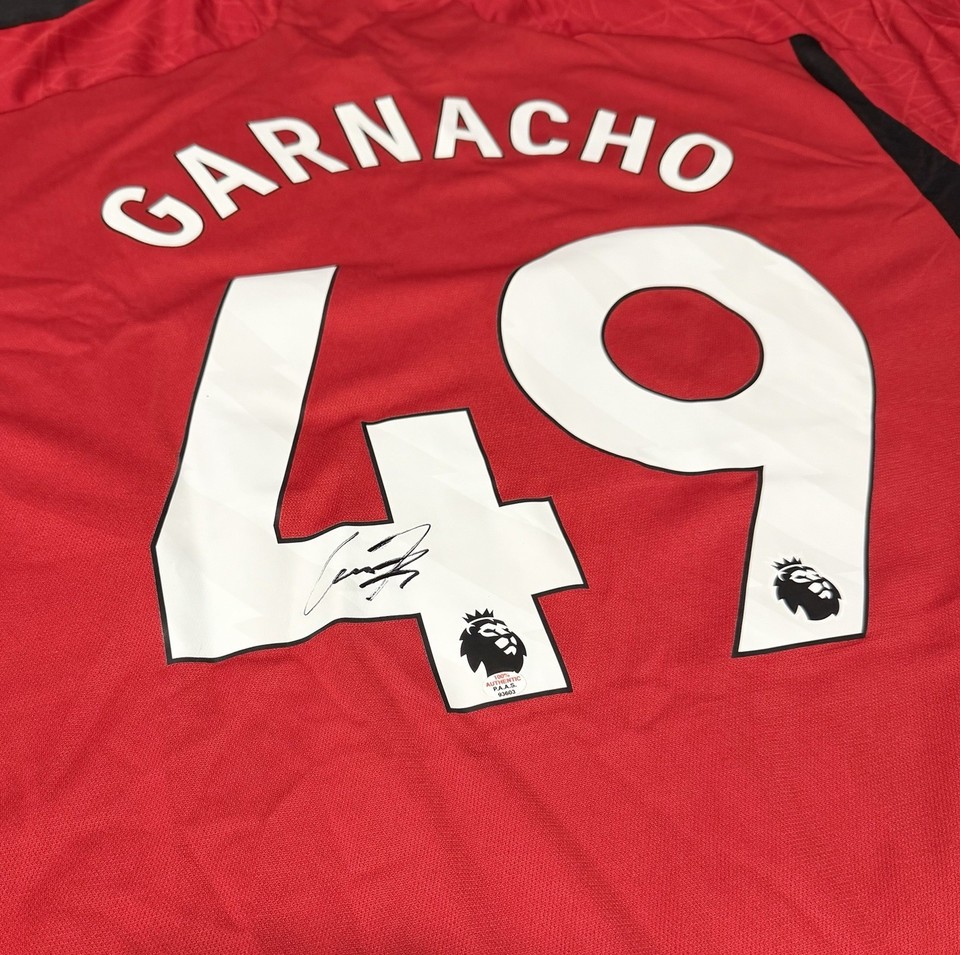 Alejandro Garnacho Signed Autographed Manchester United Pro Style ...