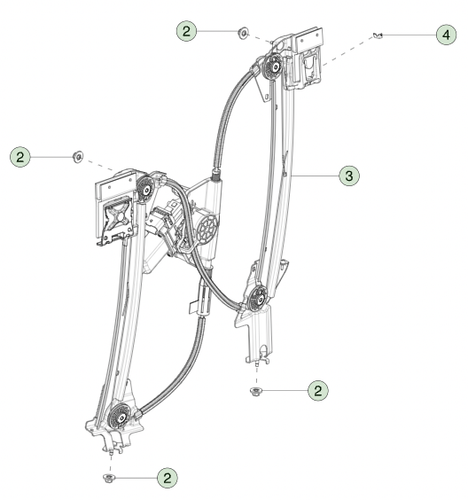 NEW 2012-2021 Tesla Model S REAR RIGHT Window Regulator 6006377-00-88 ...
