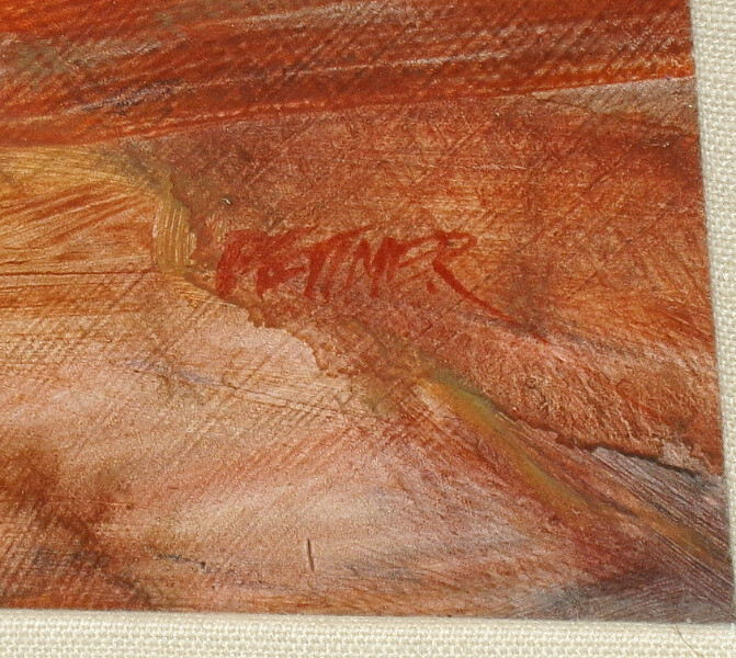 Ann Dettmer Untitled City Street Scene Original Oil Painting on Board ...