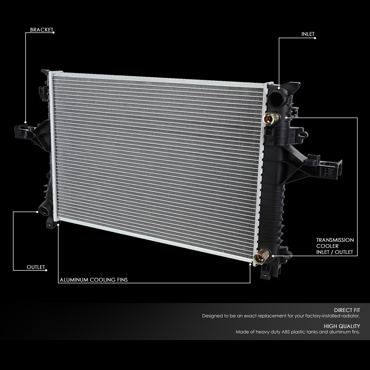 For 1999-2009 Volvo S60 S80 V70 Xc70 AT Radiator OE Style Aluminum Core ...