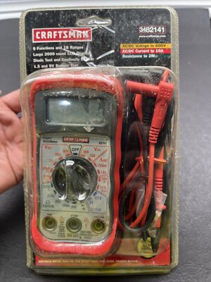CRAFTSMAN Model 34-82141 8 Function Digital Multimeter Volt AC/DC ...