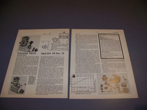 VINTAGE..MCCOY 19 SER. 21 R/C ENGINE ..1-VIEWS/DETAILS/SPECS..RARE ...