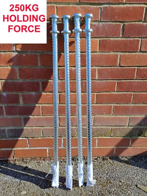 4 x Heavy Duty Double Headed Marquee Pegs Galvanised Steel Marquee ...
