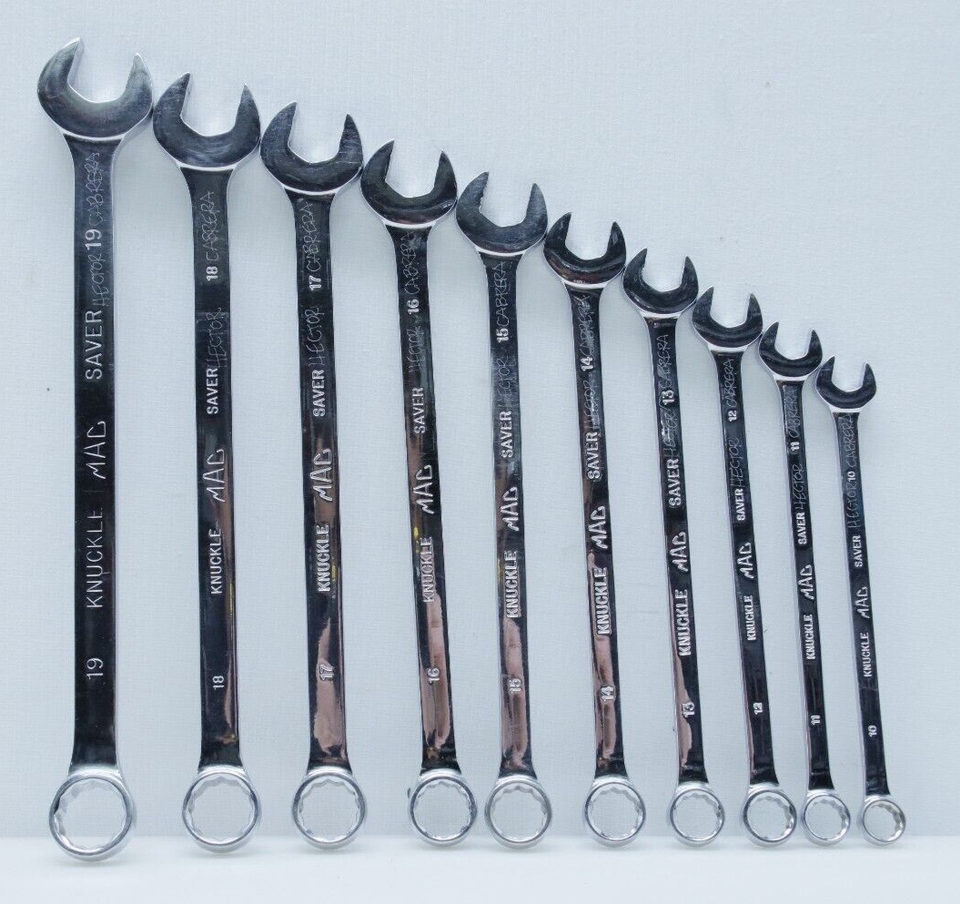 Mac Tools Metric Knuckle Saver Combination Wrench 10 Piece Set 10mm ...