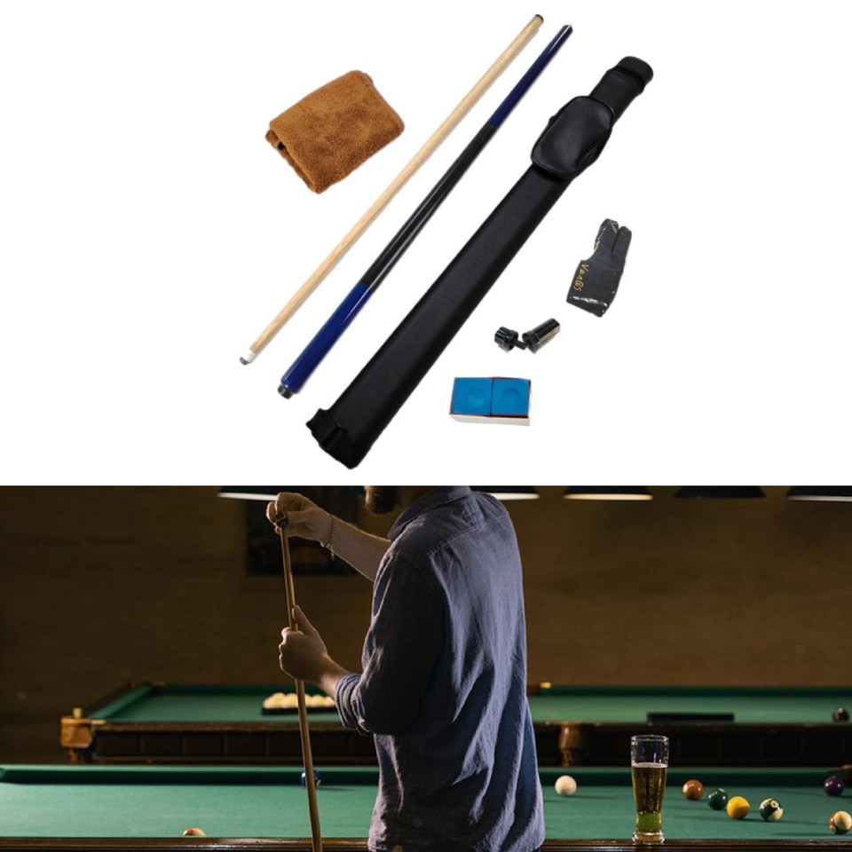 Pool Cues Sticks Set PU Snooker Pool Cue Tips for Men Women Sports ...