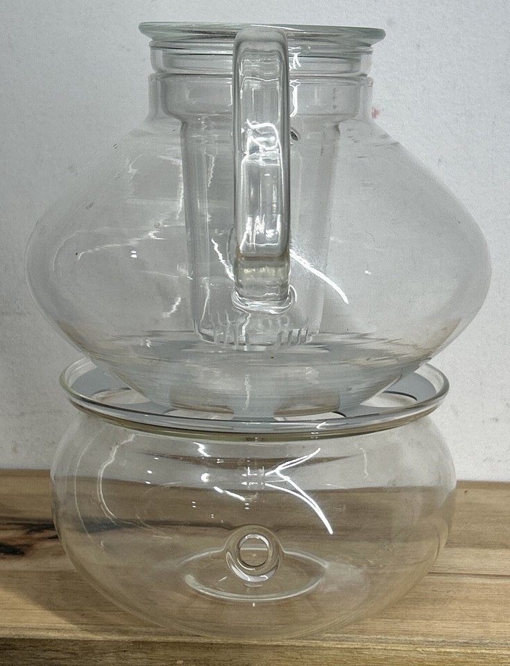 Schott Mainz “Jena Glass” Glass Teapot With Infuser And Warmer-Vintage ...