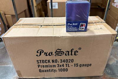 1000 Pro Safe 3x4 Sports Card premium Toploader 1 case 34020 35pt top ...