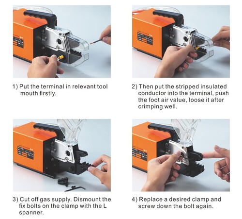 Pneumatic Air Powered Wire Terminal Crimping Machine Crimp Tool AM-10 ...