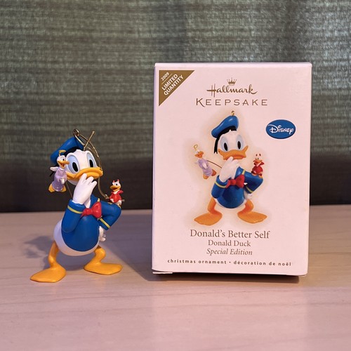 2009 HALLMARK KEEPSAKE ORNAMENT DONALD'S BETTER SELF DONALD DUCK ...