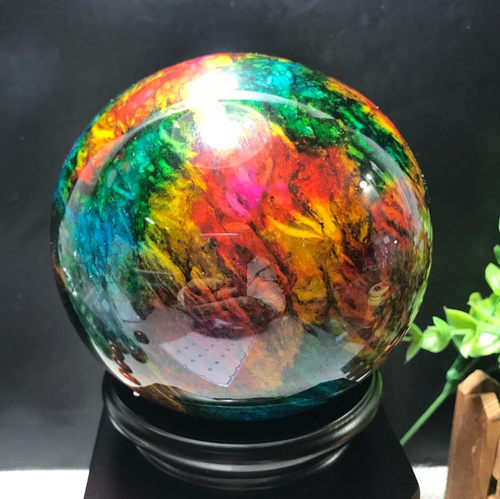 103mm 1680g "Seven Colors Jade" sphere specimen -Taiwan China Gift 01 ...