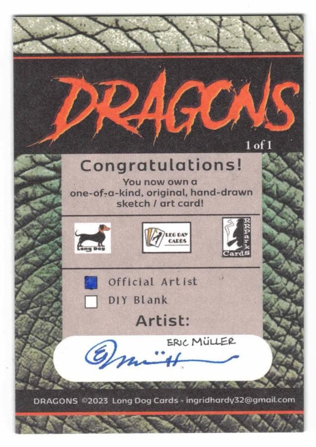 Dragons Series 2. Eric Muller Dragon Sketch Card. Long Dog 2025 | eBay