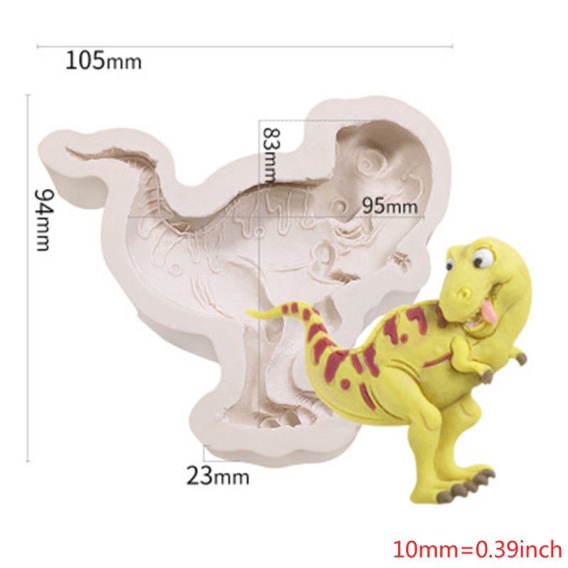 Easter Dinosaur Silicone Cake Mold DIY Fondant Candy Chocolate ...