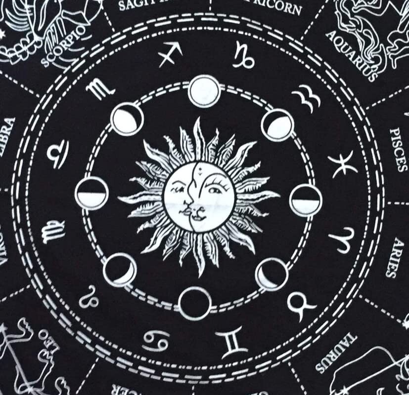 Silver Wonderful Astrology Altar Cloth Zodiac Sunsign Tabel Alter ...