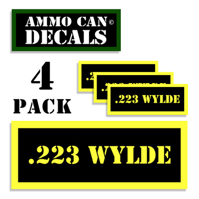 223 WYLDE Ammo Can Decals Ammunition Ammo Can Labels - Vinyl 3"x1.15" 4 ...