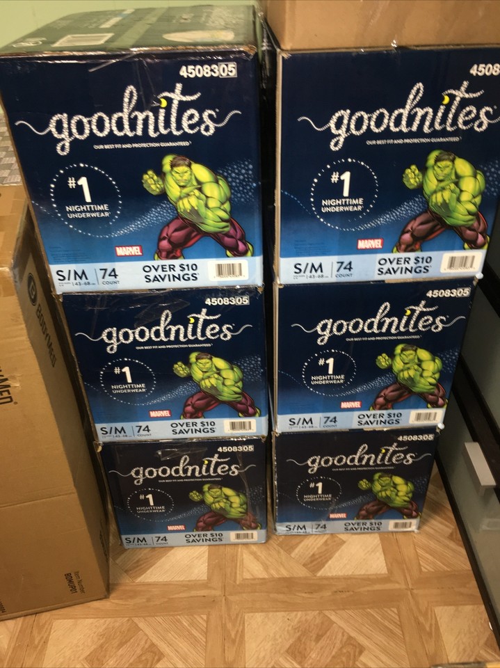 GoodNites Bedtime Underwear For Boys Marvel S/M 38-65 Lb Marvel Diapers ...