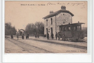 MILLY : la gare - bon état (un coin plié) | eBay