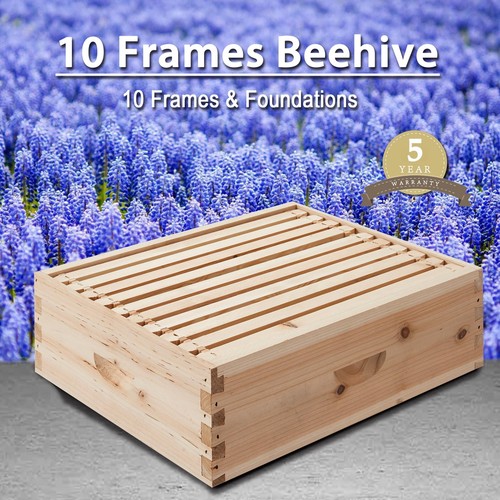 Bee Hive House Frame Single Layer Beehive 10-Frame Medium Size ...