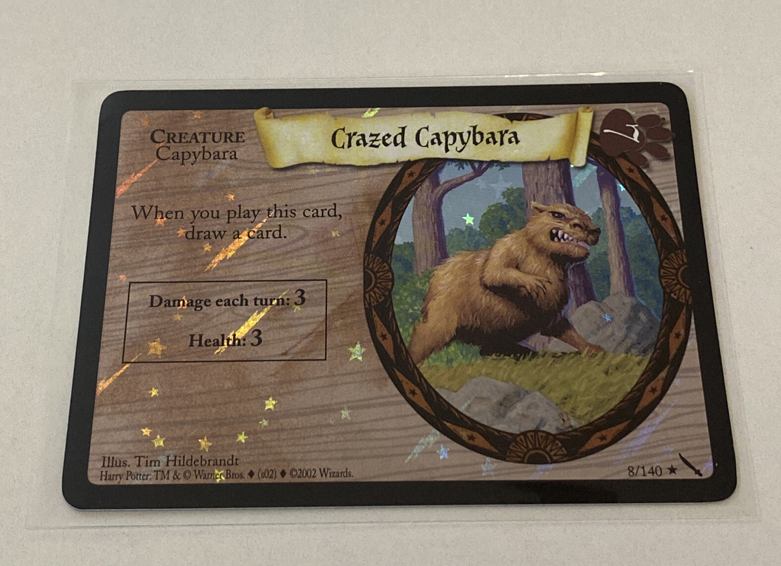 Harry Potter Crazed Capybara (Holo Foil) Chamber of Secrets 8/140 Rare ...