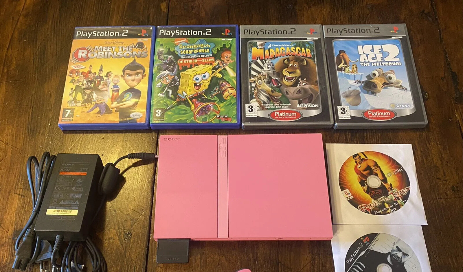 Pink PAL Region Playstation 2 (PS2) Slim Console With Games | eBay