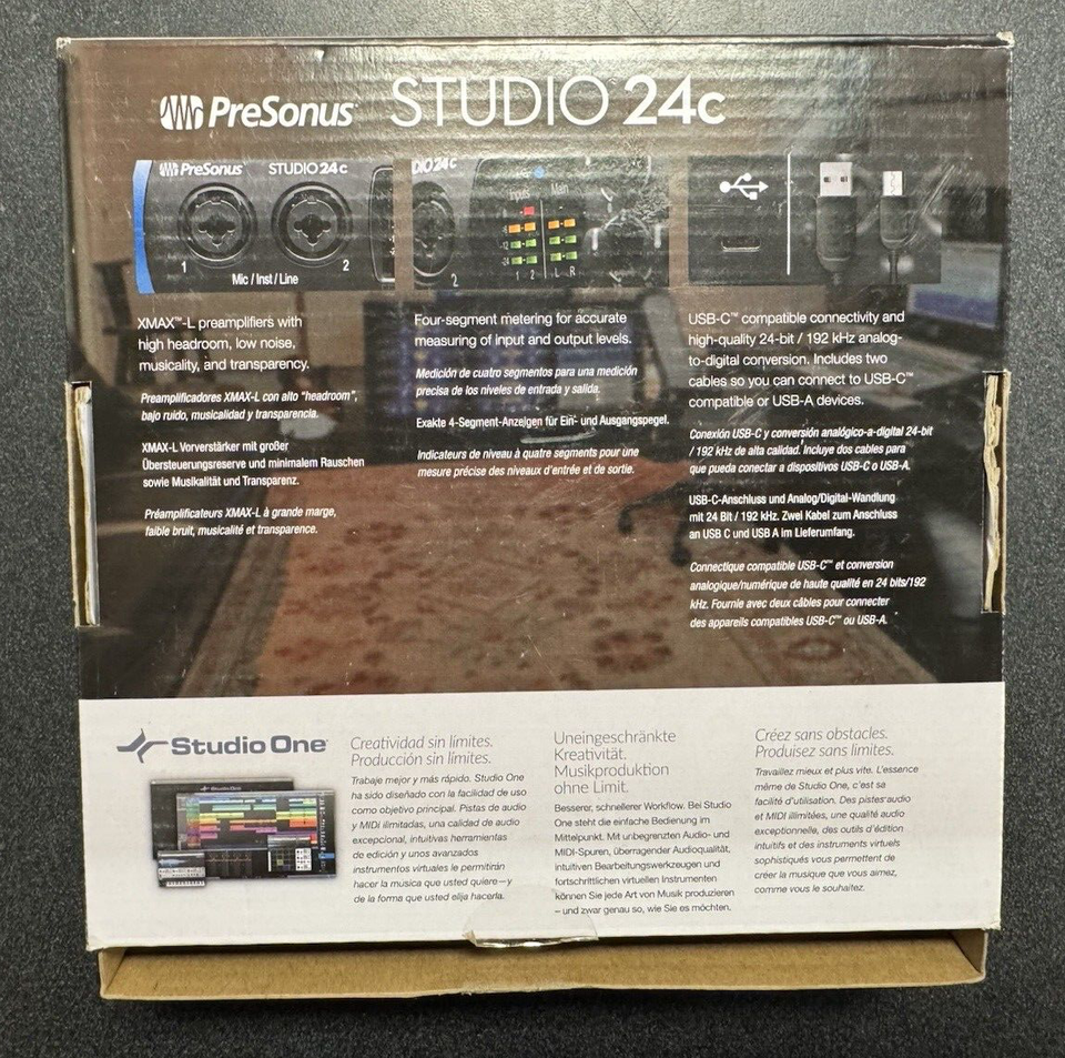 Presonus Studio 24c USB-C Audio Interface In Original Box | eBay