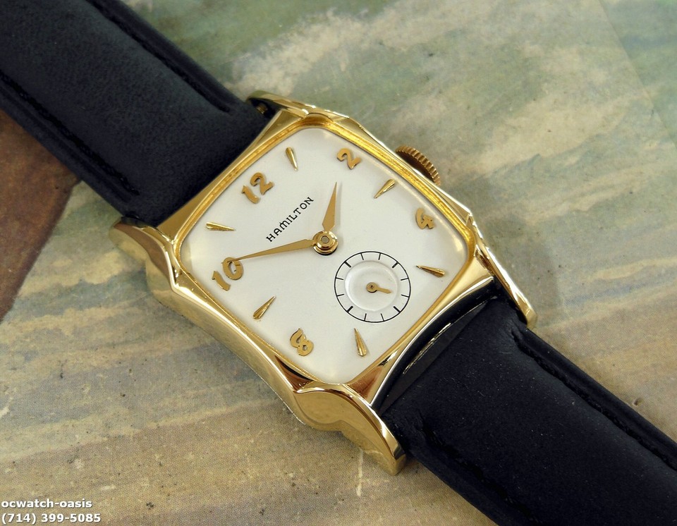 1950's Vintage HAMILTON TYRONE, Stunning White Dial, Serviced ...