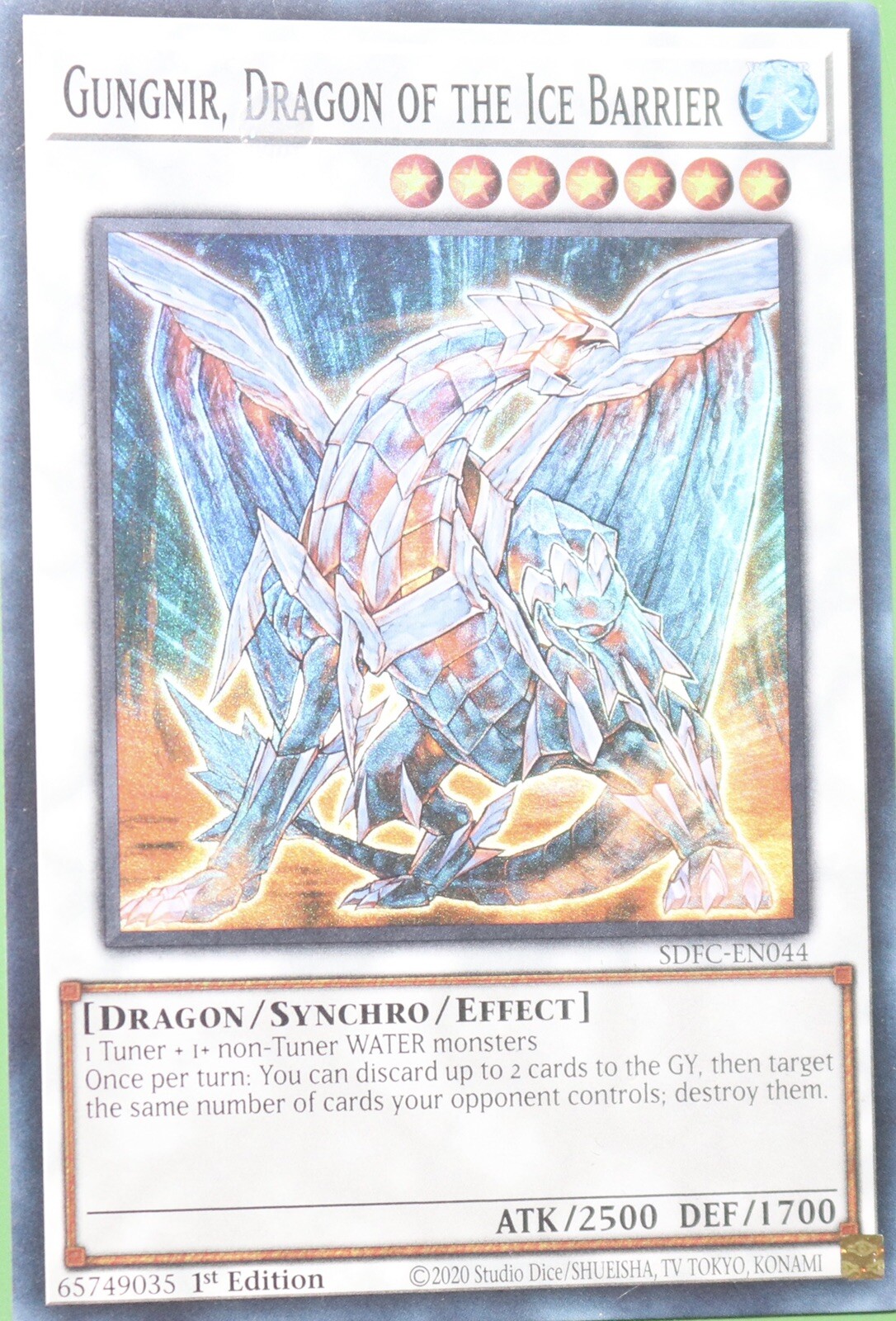 YU-GI-OH! Gungnir, Dragon Of The Ice Barrier Super Rare (M/NM) SDFC ...