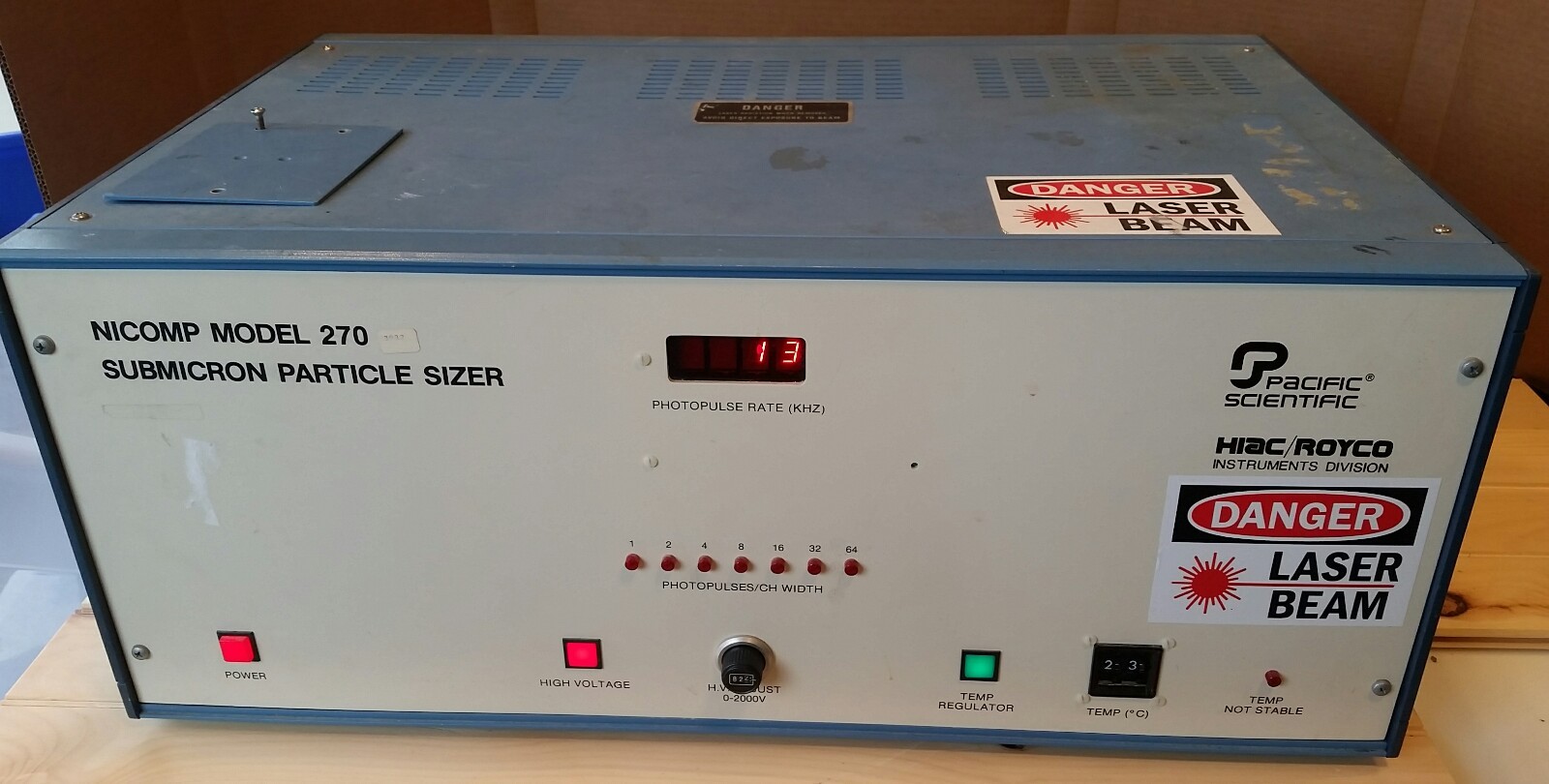 Pacific Scientific (Hiac/Royco) Nicomp 270 Submicron Particle Sizer ...