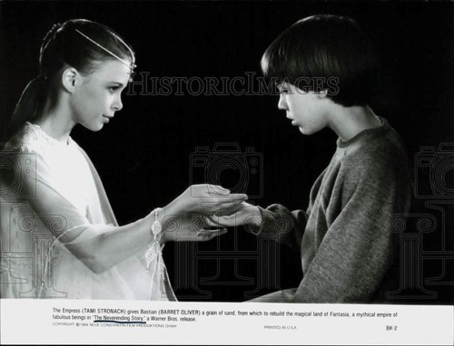 1984 Press Photo Tami Stronach, Barret Oliver in "The Neverending Story ...